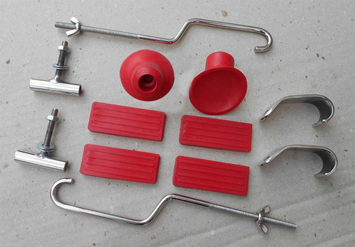 LAMBRETTA & VESPA FRONT RACK FITTING KIT - RED BUFFERS | TAFFSPEED
