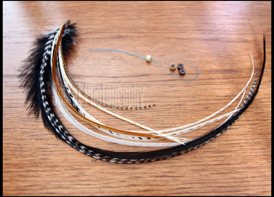 Bonded Feather Extensions & DIY Hair Feather Kits with Beads ...