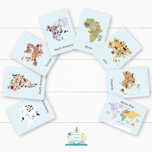 World Map & Continents | PlayfulLittleReaders