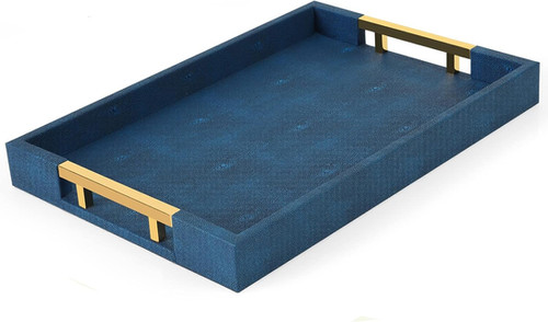 LEATHER TRAY - NAVY BLUE | Grey & Adler