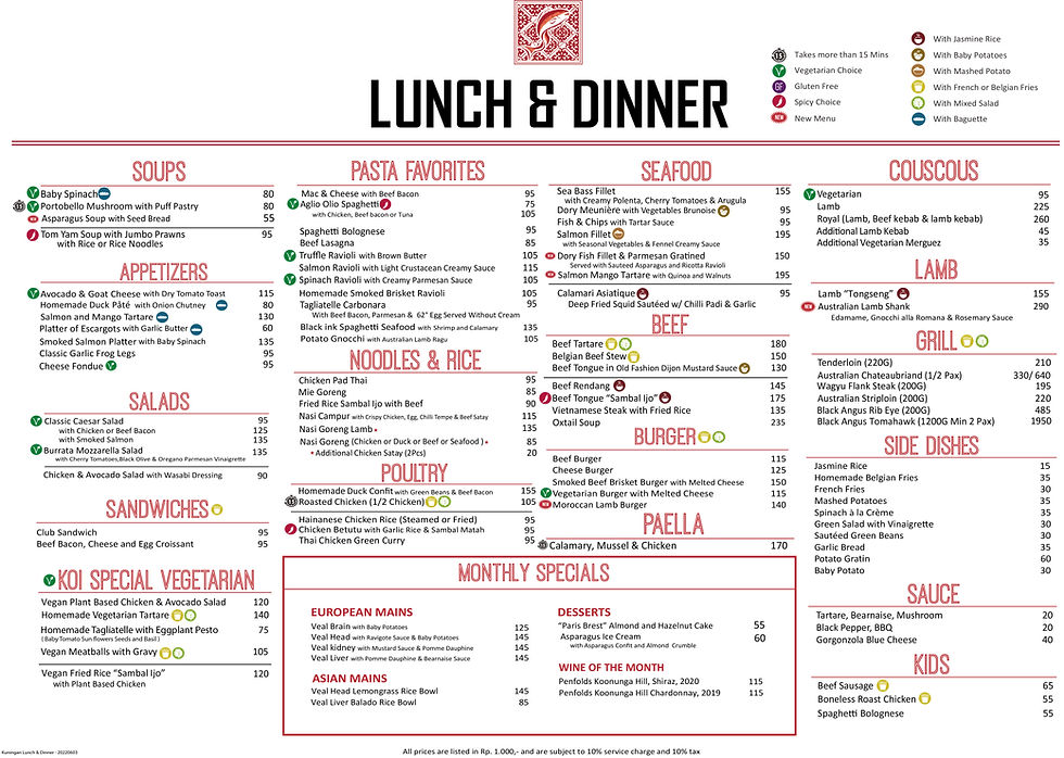 KOI Mega Kuningan's Menu