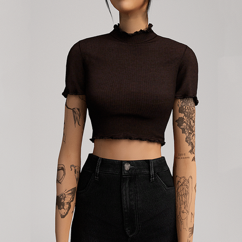Lettuce Edge Crop Top | snailrow