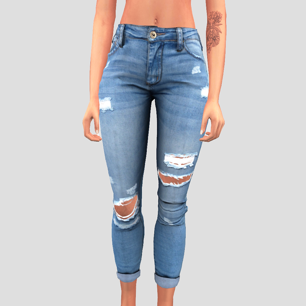 Skinny destroyed jeans | snailrow