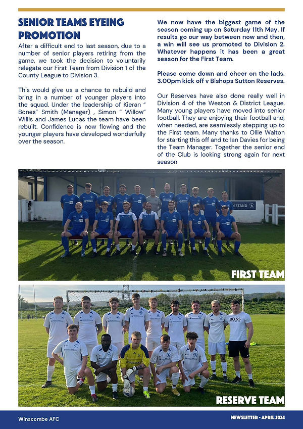 NEWSLETTERS | Winscombe FC