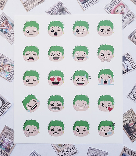 Zoro Emoji Sticker Set | Greedy King