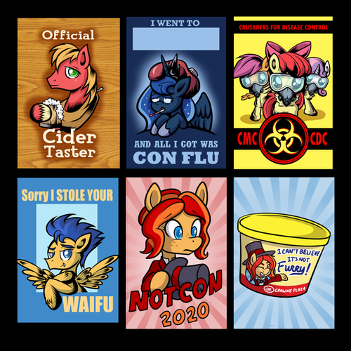 Classic and Seasonal Pony Con Badges | Convention History