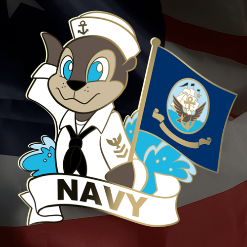 Furry Military Navy Pin | Convention History