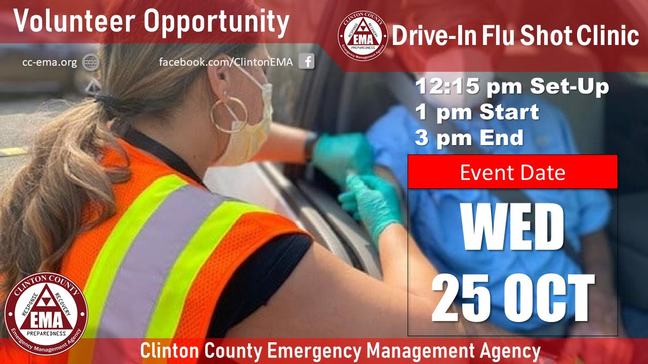 Volunteer: Vax POD Traffic Control (25 Oct) | Clinton County EMA