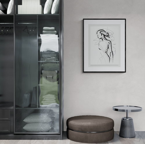 Female Figure Linear Drawing | Gwarnic Malta