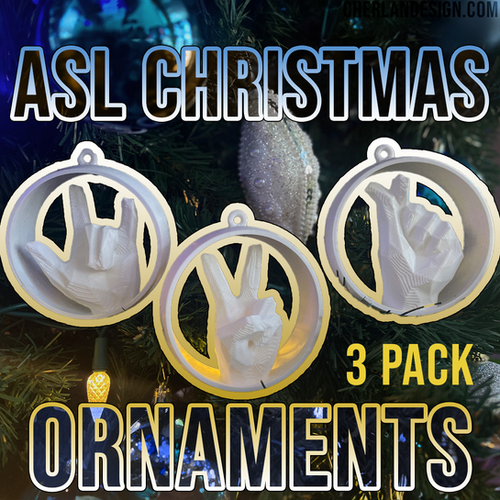 ASL Christmas Ornament Sculptures | Cherlan Design
