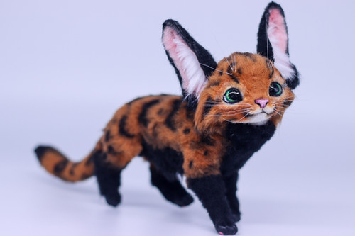 Handmade Poseable Ocelot Fox Art Doll | Mysite