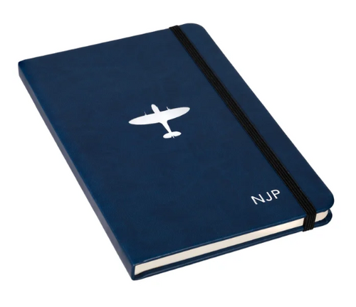 Personalised Spitfire Notebook | Initialled Notepad