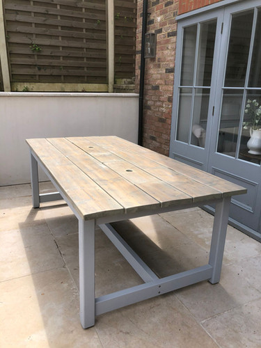 EX-DISPLAY Rustic Refectory Patio Table | TheTableGuy