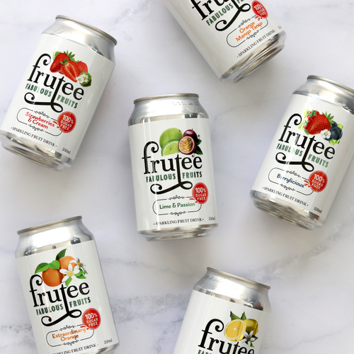Frutee Sparkling Fruits - 15 x 330ml Cans | Kiwi Beverages