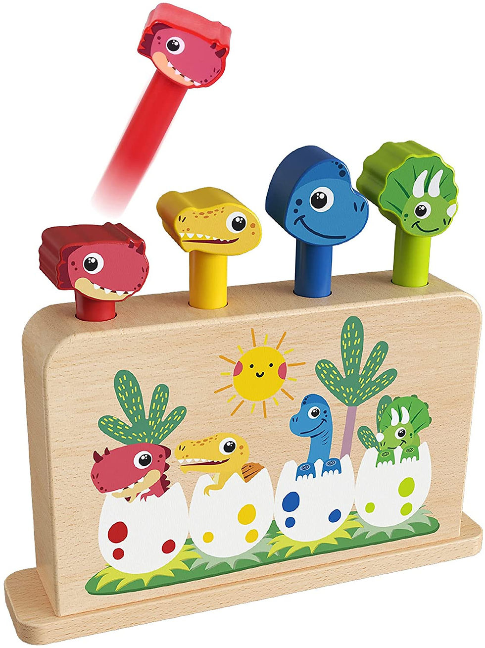 Tacobear Pop Up Toy Wooden Dinosaur Montessori Games | TACOBEAR