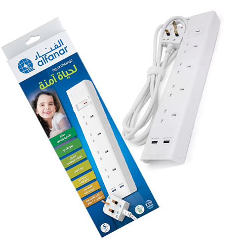 Extension Cord 4 Sockets 5M CE045M0U04 | ALFANAR Optimal Light