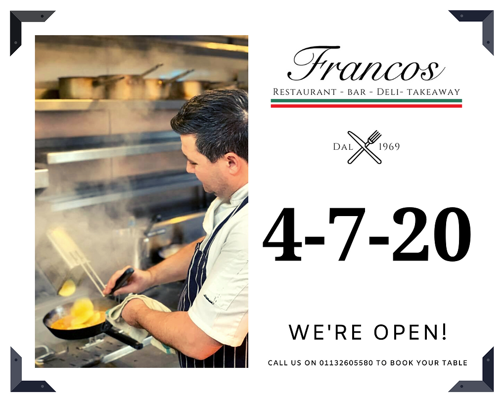 Italian Restaurant | Leeds | Franco's at Thorpe Park