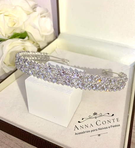 Tiara de Noiva Brilhante Luxo | Loja Anna Conte