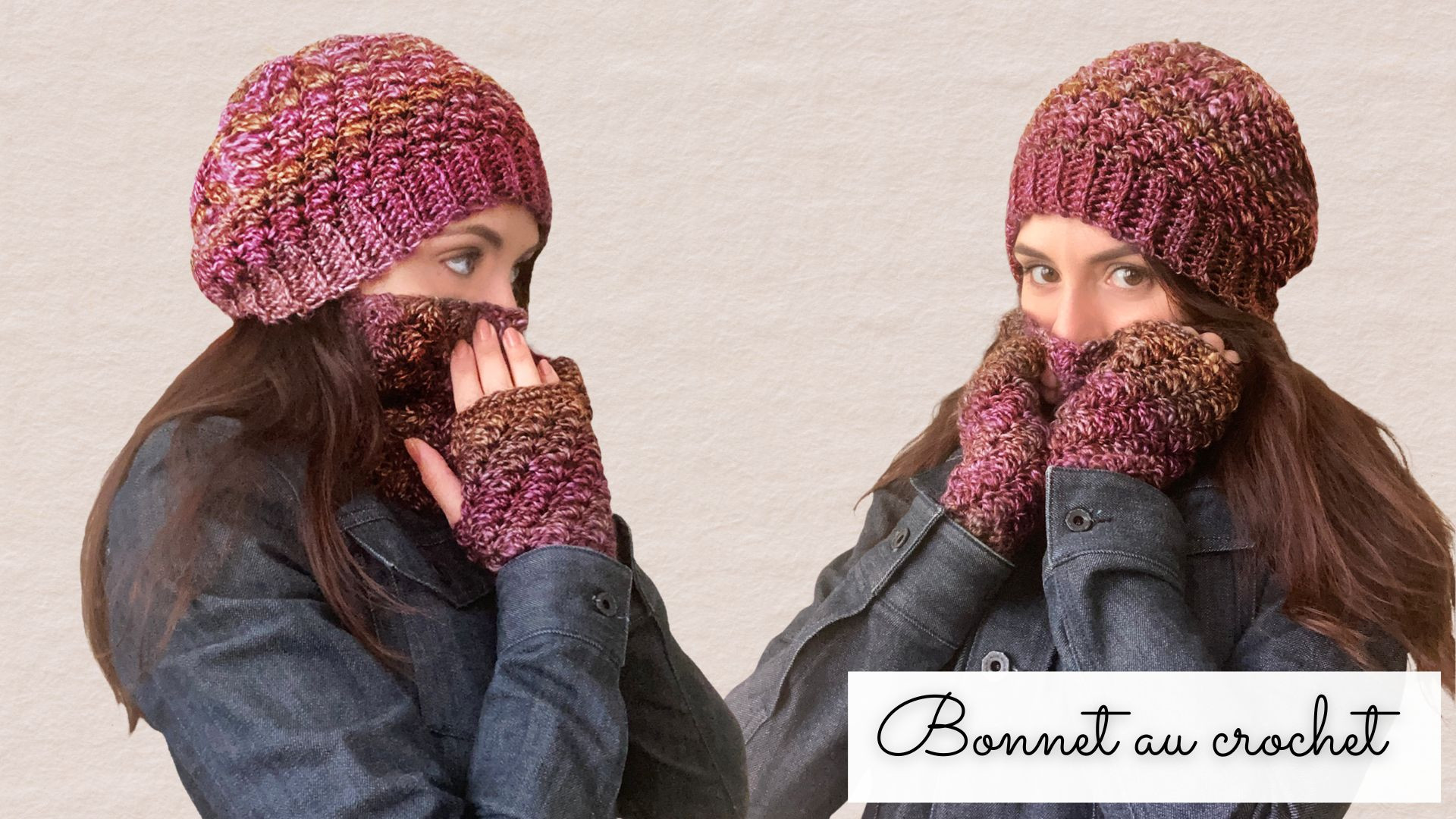 Bonnet au crochet Hiver | Tutoriel crochet facile | Patron PDF et video ...