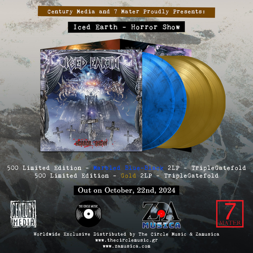Iced Earth - Horror Show (Blue Marble Vinyl) | Miami Metal Merchant