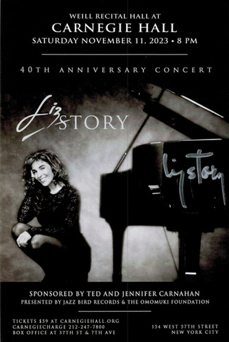 Liz Story 40th Anniversary Carnegie Hall Poster | Liz Story Official