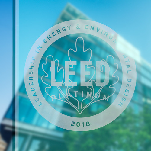 LEED Sticker, white with translucent effect | sign of green