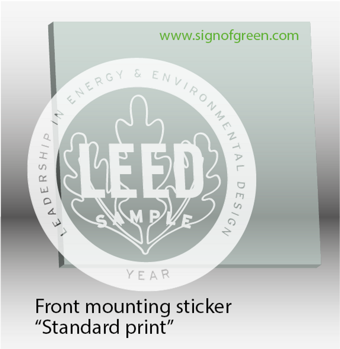 LEED Sticker, white with translucent effect | signofgreen