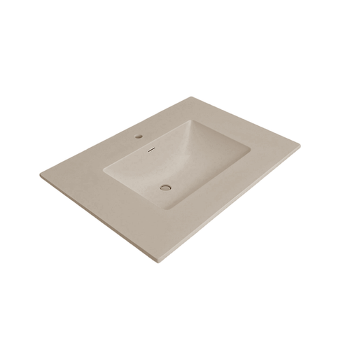 37" W x 22" D Solid Surface Polyurethane Resin Cappuccino Vanity Top ...
