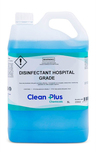 Clean Plus Disinfectant Hospital Grade 5L | pcscleaning