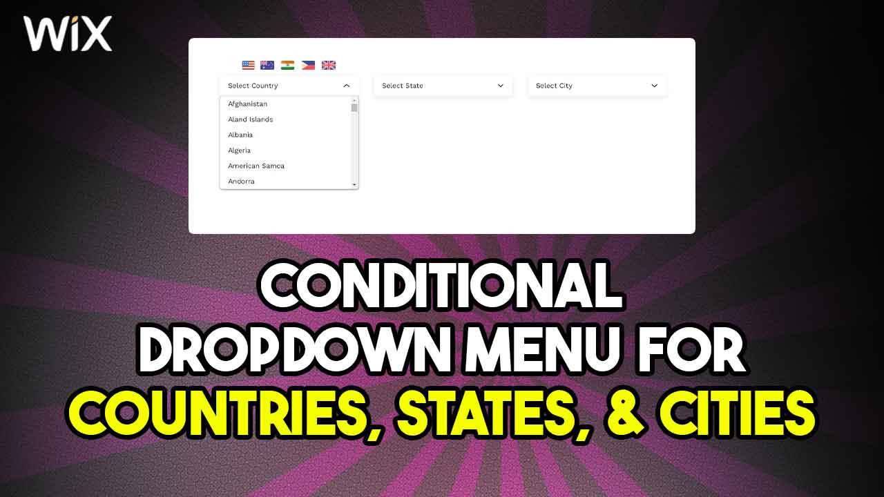 Conditional Dropdown Menus for Country State City | Wix Ideas