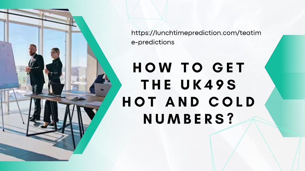 How to get the UK49s Hot and Cold Numbers?
