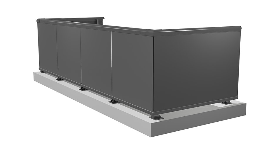 General Top Mounted - RR - 3000P Aluminum Panels Railing | Regal