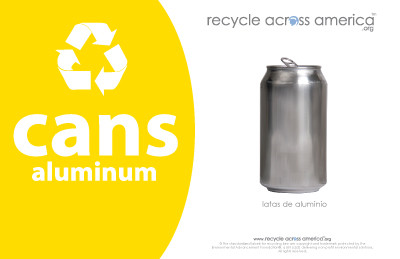Aluminum Cans - Recycling Label 5.5" X 8.5" | recycleacrossamerica