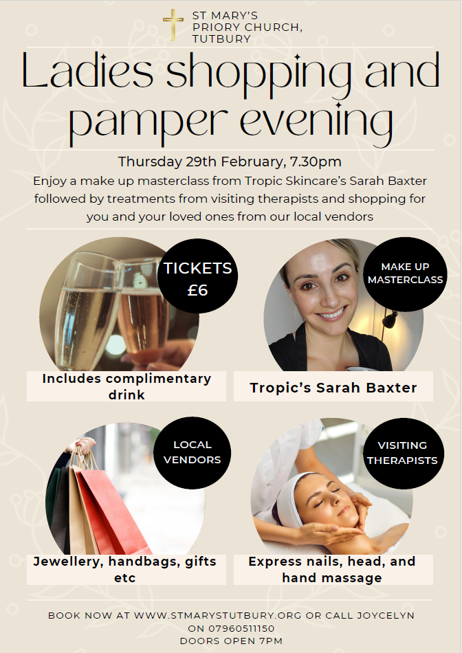 Ladies Pamper and Shopping 2024 | St Marys Tutbury