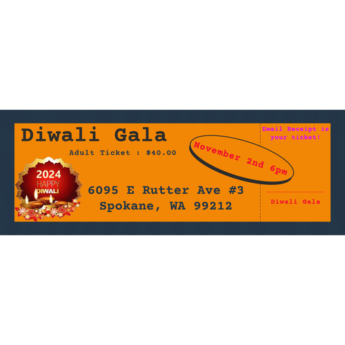 Adult Ticket for Diwali Gala 2024 | The Family Guide