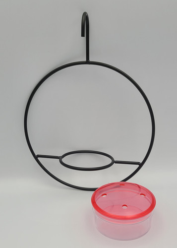 Small Hummingbird Feeder with Metal Frame and Perch | Pacific Pollinators