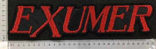 EXUMER - LOGO EMBROIDERED BACK PATCH | black-wings