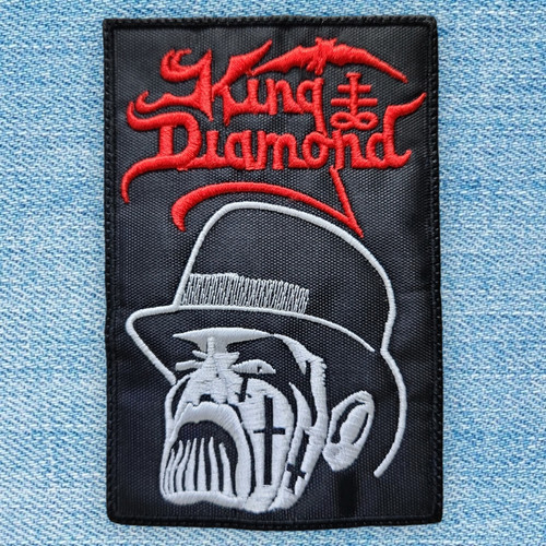 KING DIAMOND - Logo Face EMBROIDERED PATCH | black-wings
