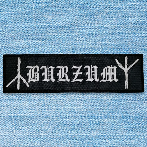 BURZUM - Logo ( runes strip) Embroidered Patch | black-wings