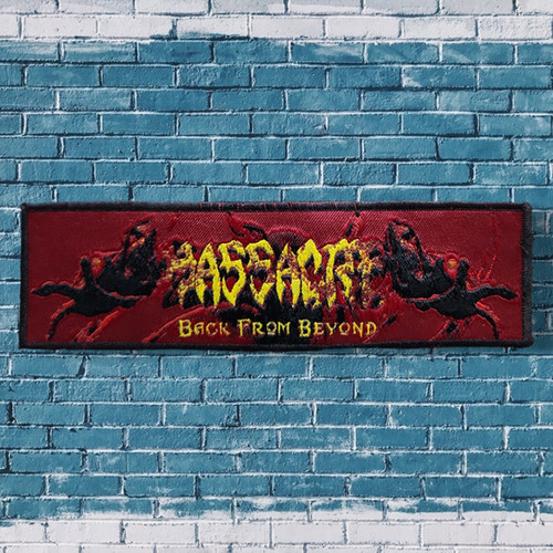 MASSACRE - Back From Beyond Strip WOVEN PATCH | black-wings