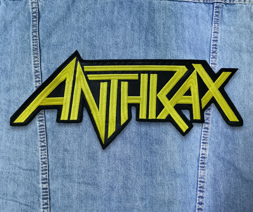 ANTHRAX - Logo (Yellow) BACK PATCH | black-wings