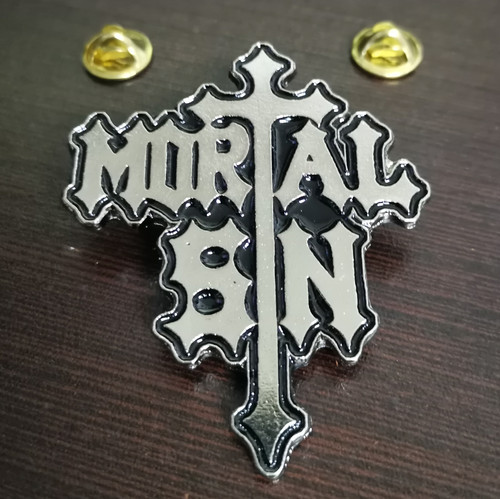 MORTAL SIN - Logo METAL PIN | black-wings