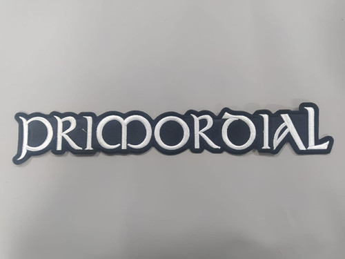 PRIMORDIAL - LOGO EMBROIDERED BACK PATCH | black-wings