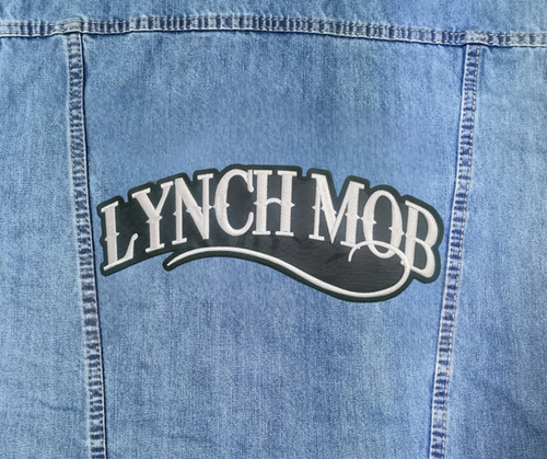 LYNCH MOB - Logo EMBROIDERED BACK PATCH | black-wings