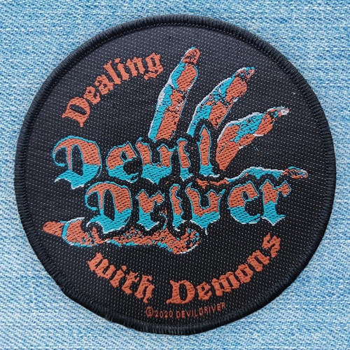 DEVIL DRIVER - Dealing with Demons WOVEN PATCH | black-wings