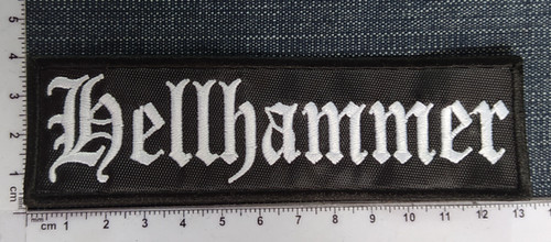 HELLHAMMER - LOGO EMBROIDERED PATCH | black-wings