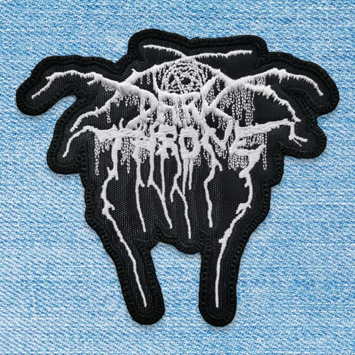 DARKTHRONE - Logo Shaped EMBROIDERED PATCH | black-wings