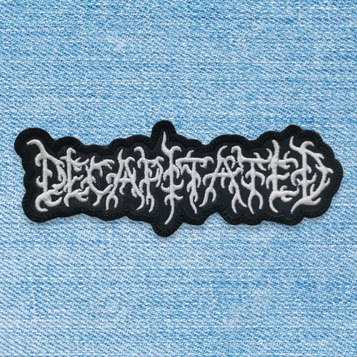 DECAPITATED - Logo (Shaped) EMBROIDERED PATCH | black-wings