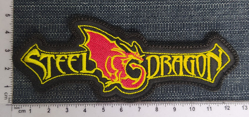 STEEL DRAGON - LOGO EMBROIDERED PATCH | black-wings