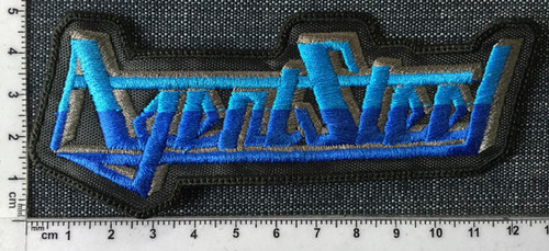 AGENT STEEL - LOGO SHAPED EMBROIDERED PATCH | black-wings